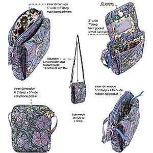 Brentano Cotton quilted crossbody wallet purse (BOHO WILDERNESS)