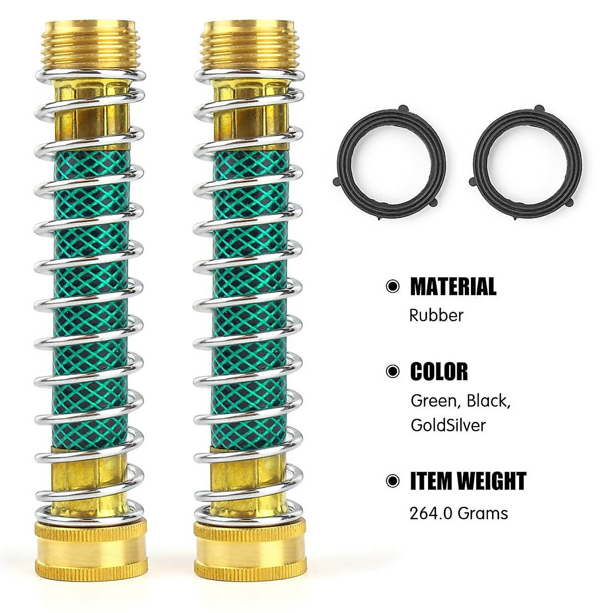 Garden Hose Extension Adapter, Hose Kink Protector with Coil Spring(Coil Spring)