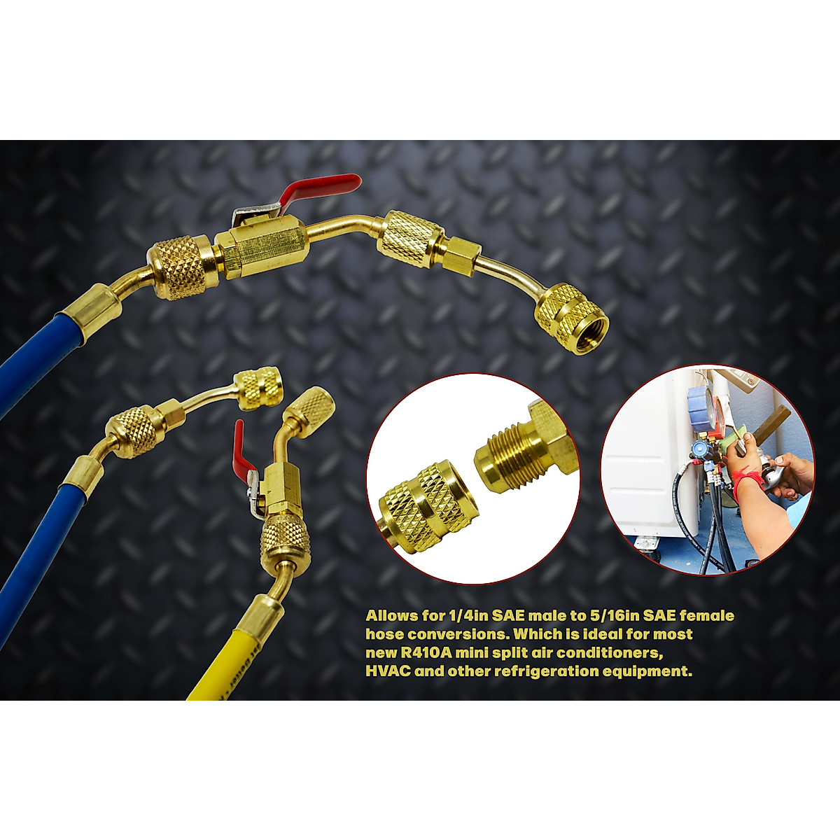 Lu-Hawk R410A Adapter Kit for Mini-Splits with Shut Off Valve.