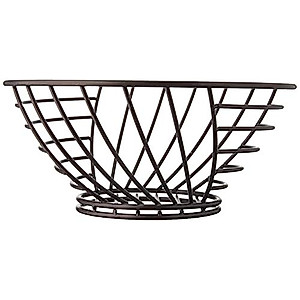 Spectrum Diversified Wright Small Steel Wire Produce Basket, Fruit Basket & Vegetable Holder, Modern Kitchen Countertop Food Storage Bowl, Bronze