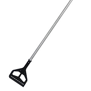 KLHB-YF 60" Heavy Duty Fiberglass Wet Mop Handle，Screw Clamp Mop Handle, Aluminum Rod, 60”, Heavy Duty Commercial Industrial Mop Handle for Floor Cleaning-Black