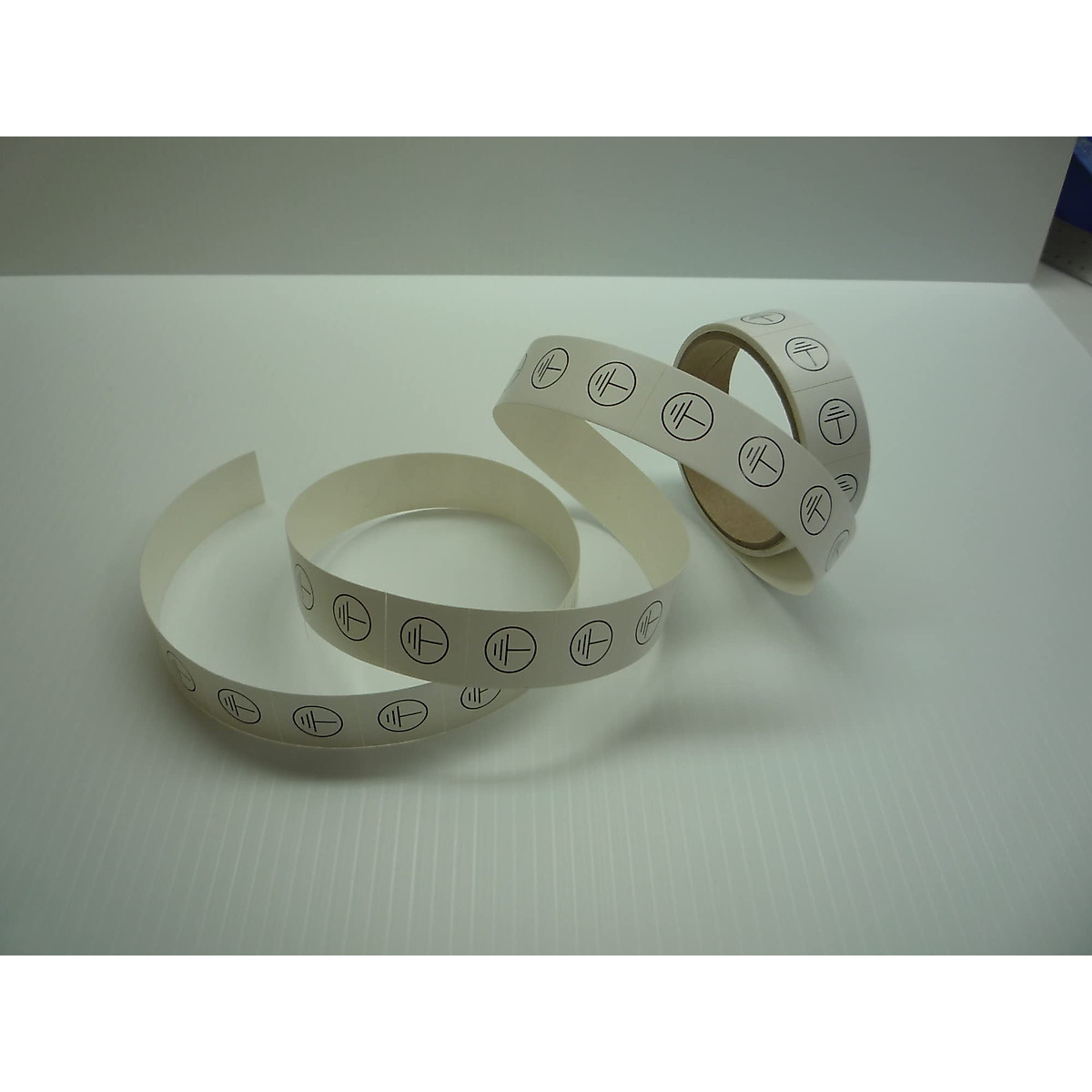 Ground Symbol Sticker 1" x 1" Double Glue Decal Screen Printed in a roll of 100 (Yellow)