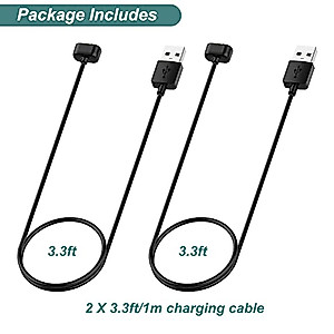 Kissmart Charger for Amazfit Band 7, Replacement USB Magnetic Charging Cable Cord Accessories for Amazfit Band 7 Fitness Tracker [2Pack - 3.3ft/1m] (2)