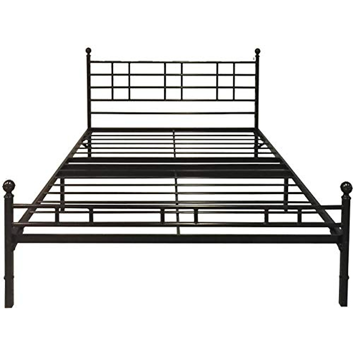 Mellow Allston-Metal Platform Bed with Built-in Slats & Headboard Patented Bifold Easy Assembly, TwinXL, Black