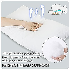 Baby Toddler Pillow with Pillowcase - 13x18 Organic Cotton Truck Pillows for Sleeping, Kids Pillow, Travel Pillows for Sleeping Nap, Mini Pillow, Toddler Bed Cot Pillows for Boy Girl 3-5 Years Old