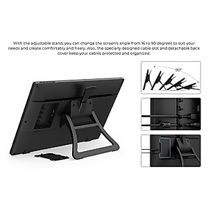 XPPen Artist 22 2nd Drawing Tablet with Screen Graphics Tablet 122% sRGB with 8192 Levels Battery-Free Stylus, 21.5inch Pen Display Compatible with Windows, Mac, Linux with Adjustable Stand