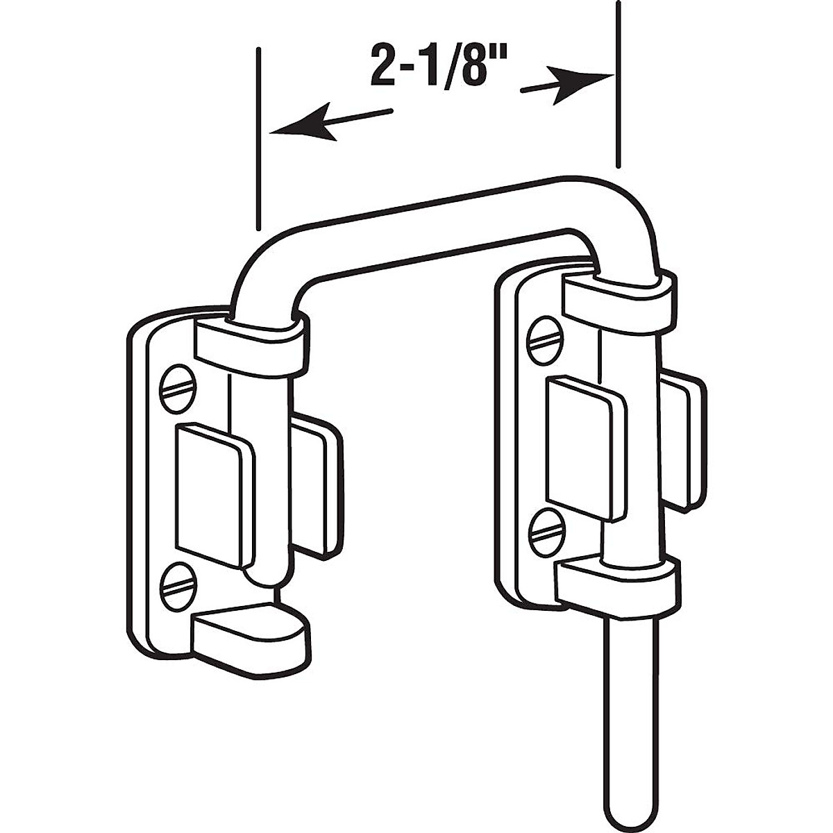 Prime-Line Products U 9847 Patio Sliding Door Loop Lock, Chrome & Defender Security U 9858 Sliding Patio Door Lock Pin, 2-5/8 inch, Chrome Finish