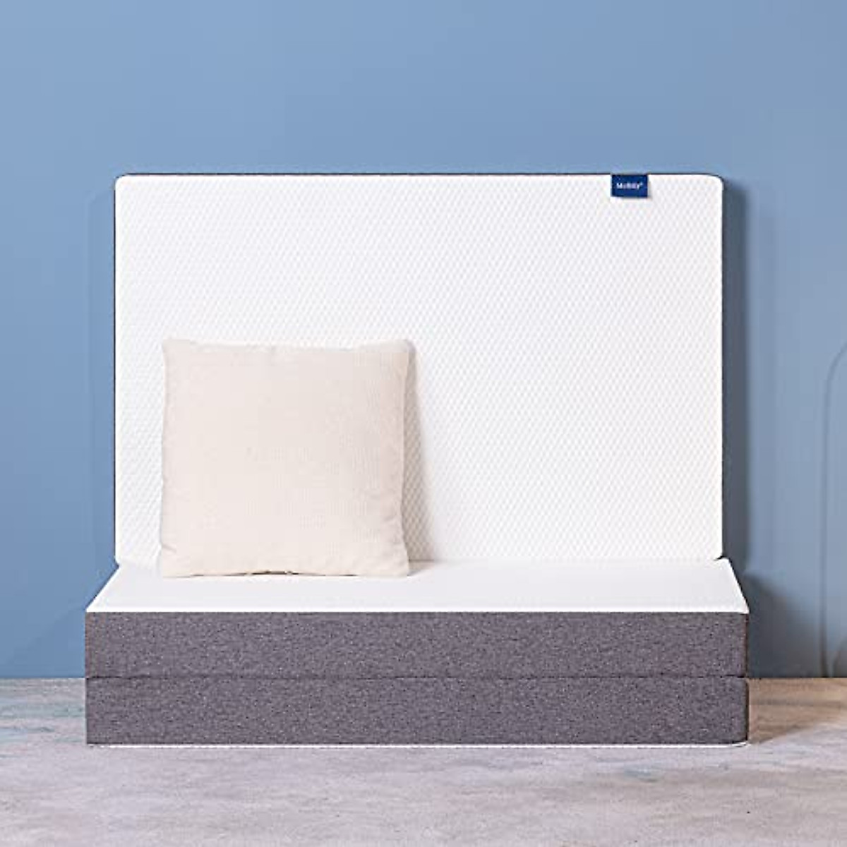 Molblly Folding Mattress, Tri-fold Gel Memory Foam Mattress, Portable Tri Folding Mattress Topper with Washable Cover, Foldable Camping Mattress Guest Bed - Twin XL 78"X38"X3''