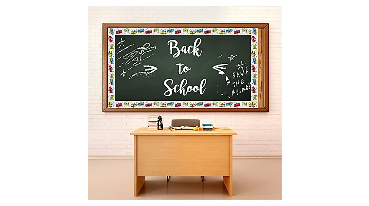 White Bulletin Board Borders - 50ft Classroom Decor