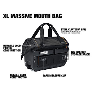 ToughBuilt - 20" Massive Mouth w/Waterproof Base - Durable and Rugged, Lockable, 22”x 14”x 11” - (TB-CT-62-20)