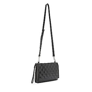 Vince Camuto womens Corah Large Crossbody, Black, One Size US