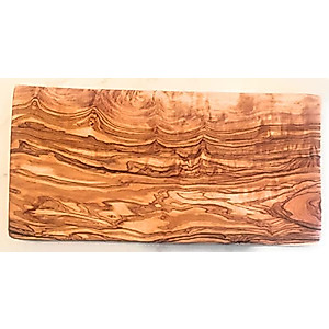 Orchard Hardwoods 12" Artisan Olive Wood Rectangle Charcuterie Board- Handmade For Cutting Chopping, Serving Cheese, Meats, Fruit. Decorative Wooden Tray, Unique Kitchen Gift- 12x6x0.8