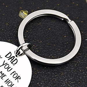 Dad Keychain From Daughter Step Dad Gifts for Dad From Daughter Dad Birthday Gift Best Dad Ever Gifts Father's Day Thanksgiving Valentine’s Day Keychain to Papa