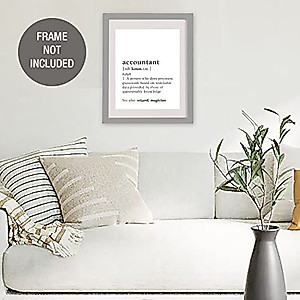 Funny Accountant Definition Unframed Photo Print - Unique Wall Art Decor (8 x 10 Inches)