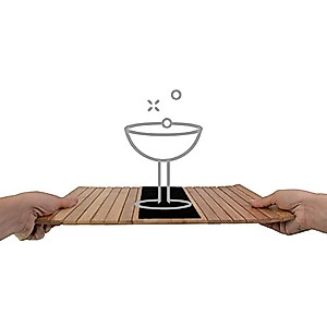 Nord Eagle Bamboo Sofa Arm Tray Table Arm Rest Protector Universal Drink Holder Side Table Couch Remote Caddy