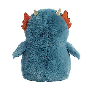 Aurora® Playful Pompom Penguin™ Dragon Stuffed Animal - Vibrant Companions - Endless Fun - Blue 7 Inches