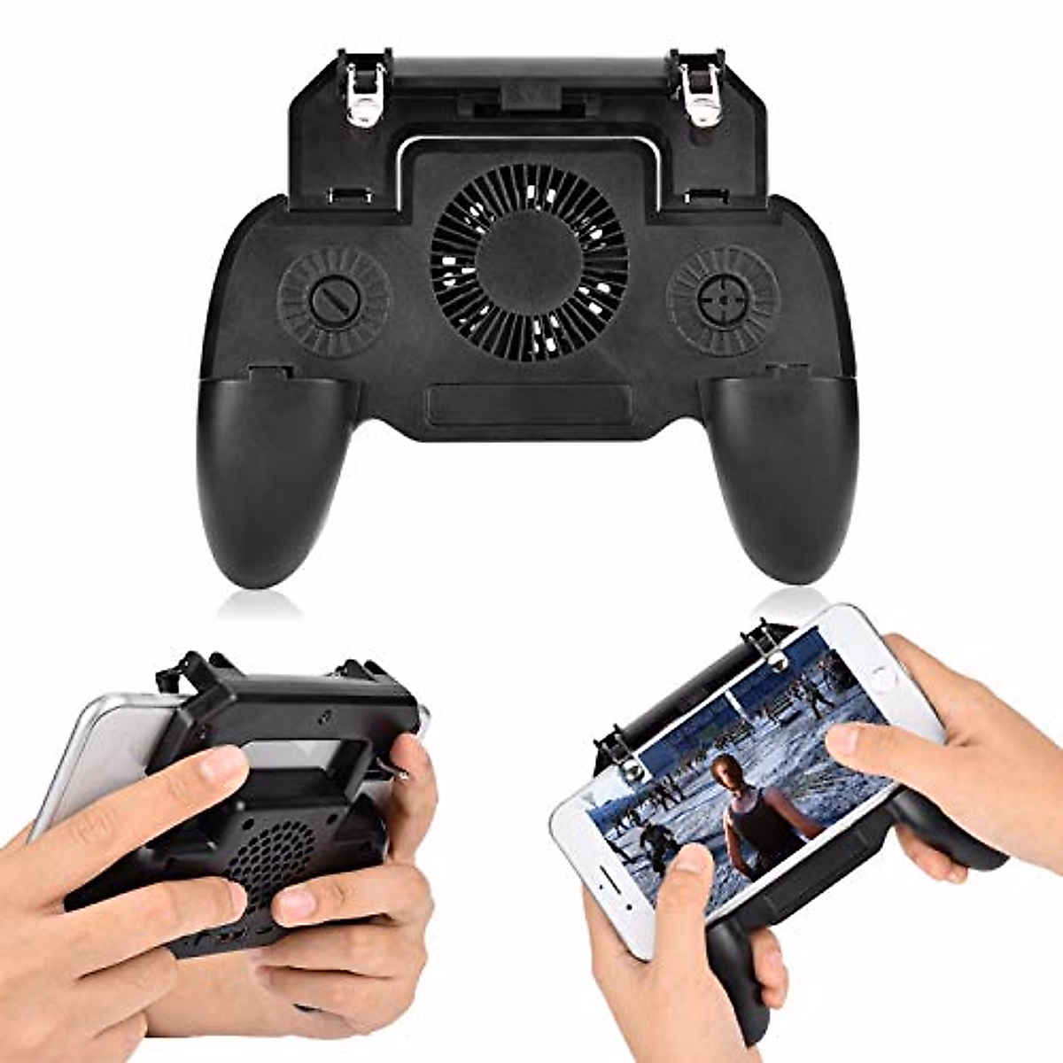 Mobile Phone Charging Cooling Fan Gamepad 180 Degree for iOSAndroid