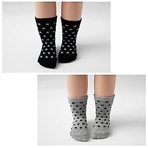 Yenzat Baby Toddler Boys Grip Crew Socks Non Skid Anti Slip 12-24 Months 12 Pairs