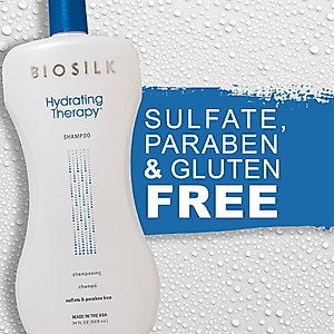 BioSilk Hydrating Shampoo, Replenishes Hair Moisture For Strong, Smooth Hair, Sulfate, Paraben, & Cruelty-Free, 34 Oz