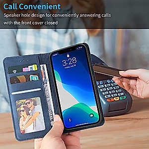 Fansipro Wallet Folio Case for Samsung Galaxy S9 Plus, Premium PU Leather Slim Fit Cover for Galaxy S9 Plus, 2 Card Slots, 1 Transparent Photo Frame Slot, Hardware on Leather, Blue