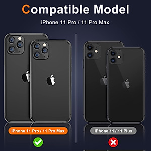 UniqueMe Camera Lens Protector compatible with iPhone 11 Pro/iPhone 11 Pro Max Tempered Glass,[Not for iPhone 11] Easy Install 9H Hardness HD Clear [ 2 Pack]