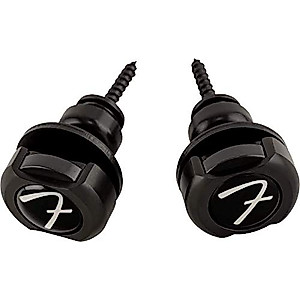 Fender Infinity Locks - Black & Ernie Ball Polypro Guitar Strap, Black (P04037)