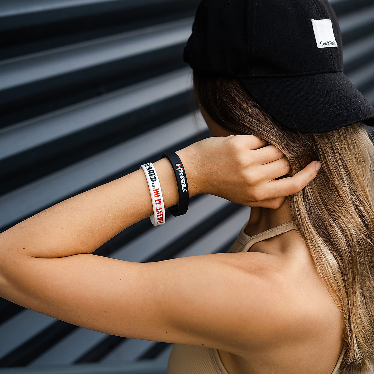 RUANJAI -Upgraded- 12-Pack Motivational Wristbands for Men, Women & Teens, 12x8” Silicone Rubber Bracelets with Inspirational Quotes, Unisex Adult Wristbands, 5 Unique Designs, 12 Pack