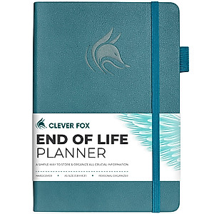 Clever Fox End of Life Planner – Final Arrangements Organizer for Beneficiary, Will Preparation, Last Wishes & Funeral Planning, A5 (Dark Teal)
