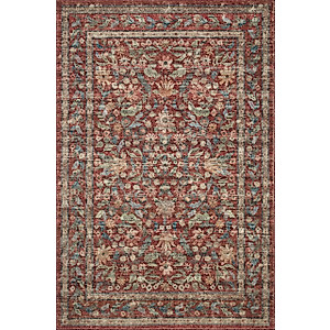 Loloi Rifle Paper Co. x Courtyard Crimson 5'-0" x 7'-6" Area Rug