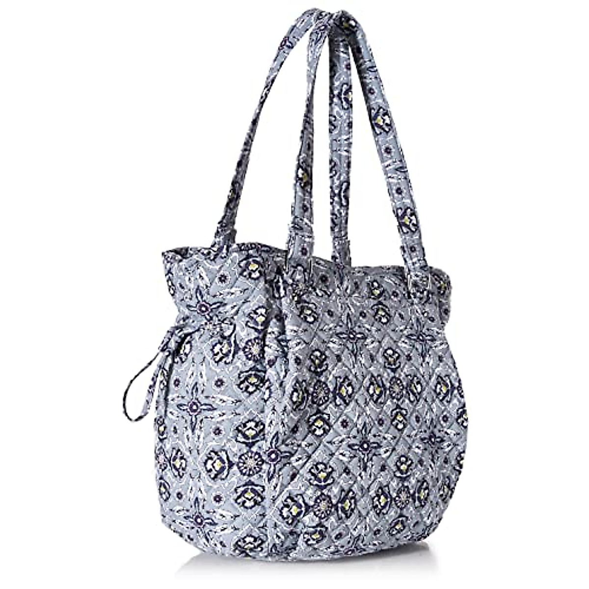 Vera Bradley Women's Cotton Glenna Satchel Purse, Plaza Tile - Recycled Cotton, One Size