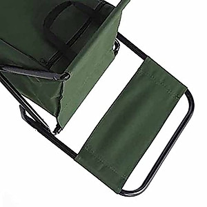 Rengu Fishing Chair, Portable Oxford Cloth Folding Chair for Hiking (Green)