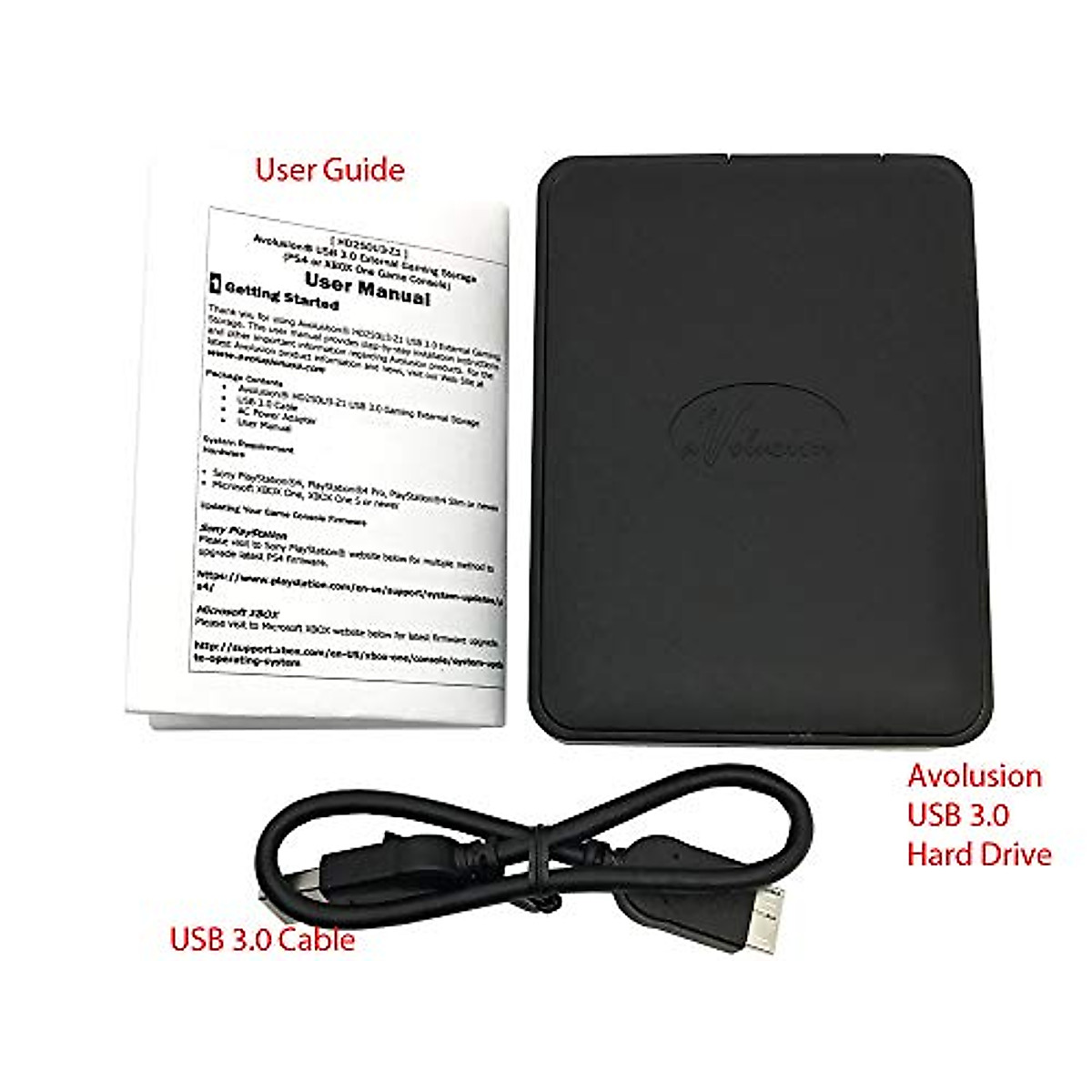 Avolusion 1.5TB USB 3.0 Portable PS4 External Hard Drive (PS4 Pre-Formatted) HD250U3-X1-1.5TB-PS - 2 Year Warranty