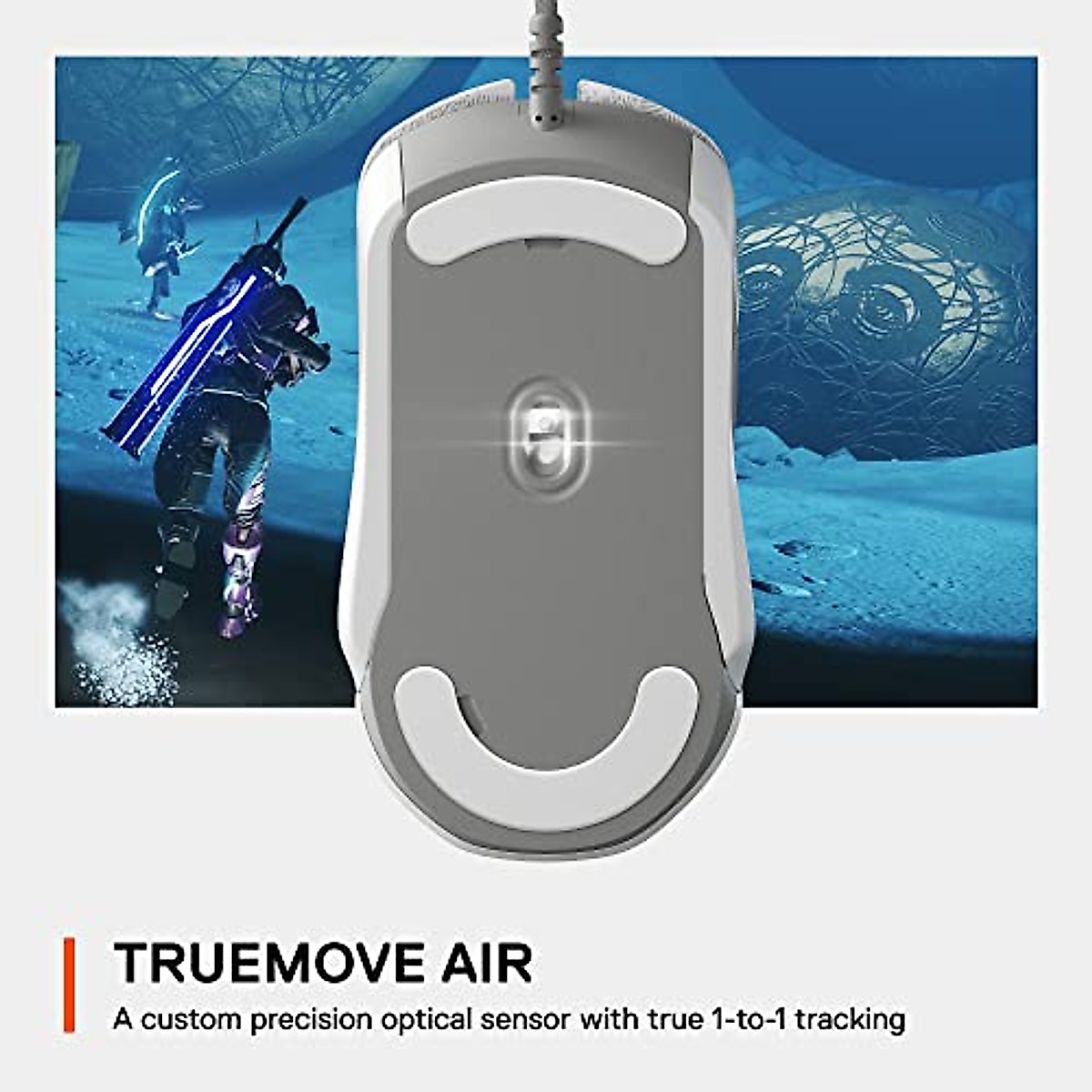 SteelSeries Rival 5 Gaming Mouse with PrismSync RGB Lighting and 9 Programmable Buttons – FPS, MOBA, MMO, Battle Royale – 18,000 CPI TrueMove Air Optical Sensor – Destiny 2 Limited Edition Design