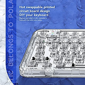 GOWENIC 80 Keys Hot Swappable Mechanical Keyboard, Mechanical Gaming Keyboard RGB Backlit, 3 Mode Gaming Keyboard with Transparent Keycaps, 2.4G BT USB C Wired