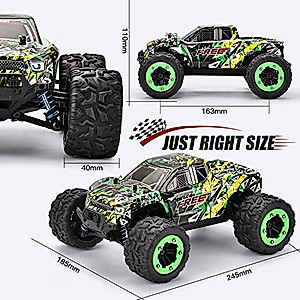 WIAORCHI 1:18 Scale 2.4Ghz All-Terrain RC Cars, 40KM/H High Speed 4WD Remote Control Car for Adults Kids, Waterproof Off -Road RC Monster Trucks with 2 Batteries for 40Min Play, RC Toys Gifts for Boys