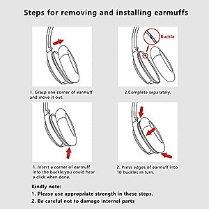 Srhythm Professional Earpads for NC25/NC25 Pro/NC35 Headphones,Original Replaceable Earpads