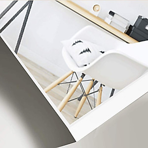 Full Length Mirror 65"x23.6" Standing or Wall Hanging, Vertical White Frame HD Rectangle Full Body Tall Big Floor Stand up or Wall Mounted Mirror