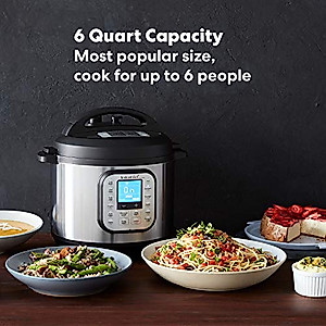 Instant Pot NOVA 6 Pressure Cooker, 6qt, Stainless Steel/Black