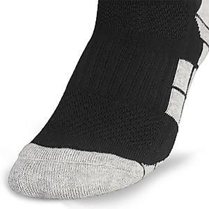 CWVLC Soccer Socks Mens Womens 3 Pairs Football Sport Team Athletic Knee High Long Tube Cotton Compression Socks Black Large (10-13 Women/8-12 Men)