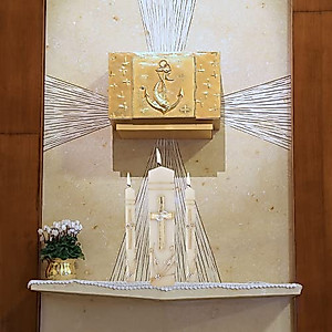 Wedding Unity Candle Set for Ceremonies, Gold Tone and Silver Toned Ornate Centerpiece Candles, 3 Pieces Included