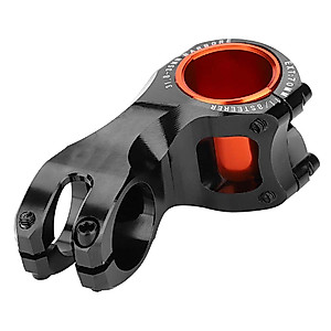 Stem, Lightweight Mountain Bike 17 Degree Alunimium Alloy Bike Tube Stem 31.8mm Replacement (Black)