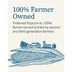 Preferred Popcorn Microwave Popcorn, Non-GMO, Whole Grain, Gluten Free (Natural, 18 Microwavable Bags)