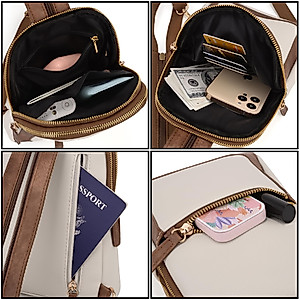 UTO Sling Bag for Women Crossbody Trendy Chest Belt Bag Convertible Backpack Purse with Wide Shoulder Zip Straps