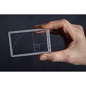 Golden Ratio/Fibonacci Composition View Finder/Viewer Photography/Painting/Drawing Credit Card Size Fits in Wallet/Camera Bag