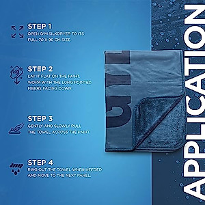 GYEON Quartz Q²M Silk Dryer EVO - Korean Microfiber Towel - Silk Banded Edges - Highly Absorbent - Dual Sided - Safe for Paint - Car Cleaning Supplies - Perfect Addition to Your Car Detailing Kit