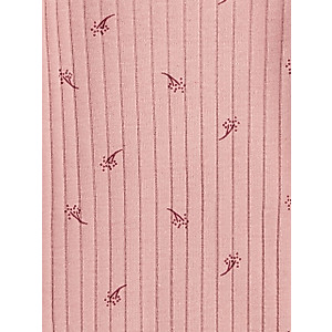 Simple Joys By Carter's Unisex Baby 4-pack Long-sleeve Pointelle Bodysuits Bodystocking, Dusty Pink/Grey/Light Burgundy/White Floral, 3-6 Months US