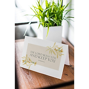 Religious Thank You Cards with Bible Verse - Watercolor Scripture Design - Pack of 24 - Rectangle