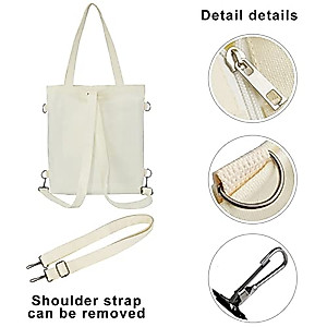 WULIQIUQIU Women's Hobo Bag Canvas Shoulder Bag with Zipper Casual Crossbody Large Capacity Handbag Tote Travel Bag Beige