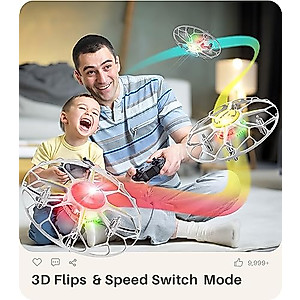 SYMA Mini Drone for Kids Adults, X660 7-Color LED Light RC Quadcopter with Rotary Ascent, 360° Flip, Altitude Hold, Headless Mode Indoor Drone Plane Flying Toys Gifts for Kids 8-12