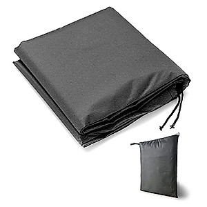 Hot Tub Top Cover, Square Waterproof UV Resistance Spa Bathtub Protector Covers with Tightening Elastic Rope, Outdoor Furniture Anti-Snow Cover, Swimming Pool Dust Cover (220*220*90cm,Black)